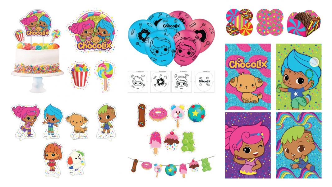 Sucesso na televisão, Os Chocolix, ganha linha de festas da Festcolor ...